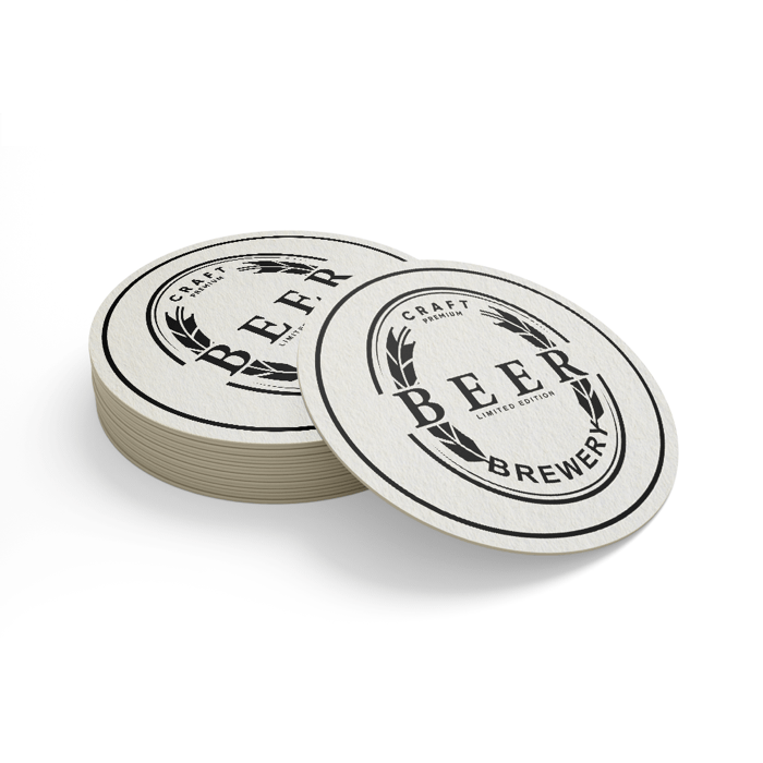500 Personalised Beer Mats: £15.64 | Paper Coasters | BIZAY