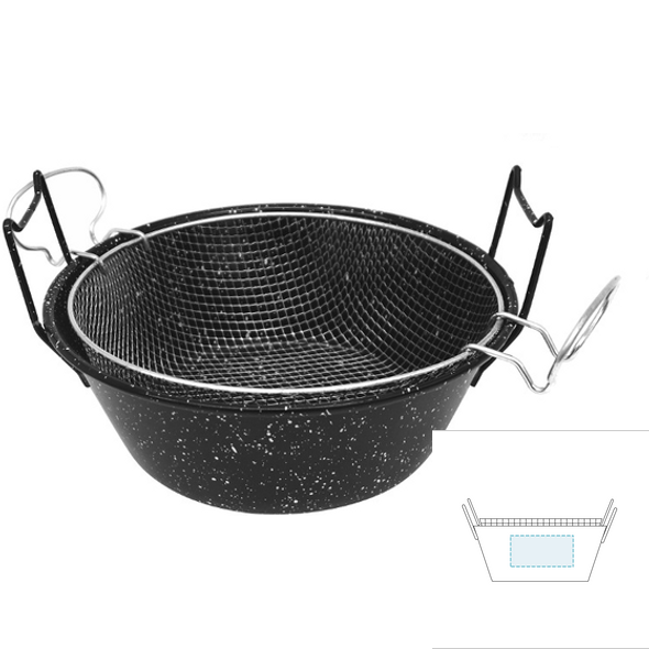 Poêle à frire en acier inoxydable émaillé avec grille - Esmalte Personnalisé | Prix le plus bas gara